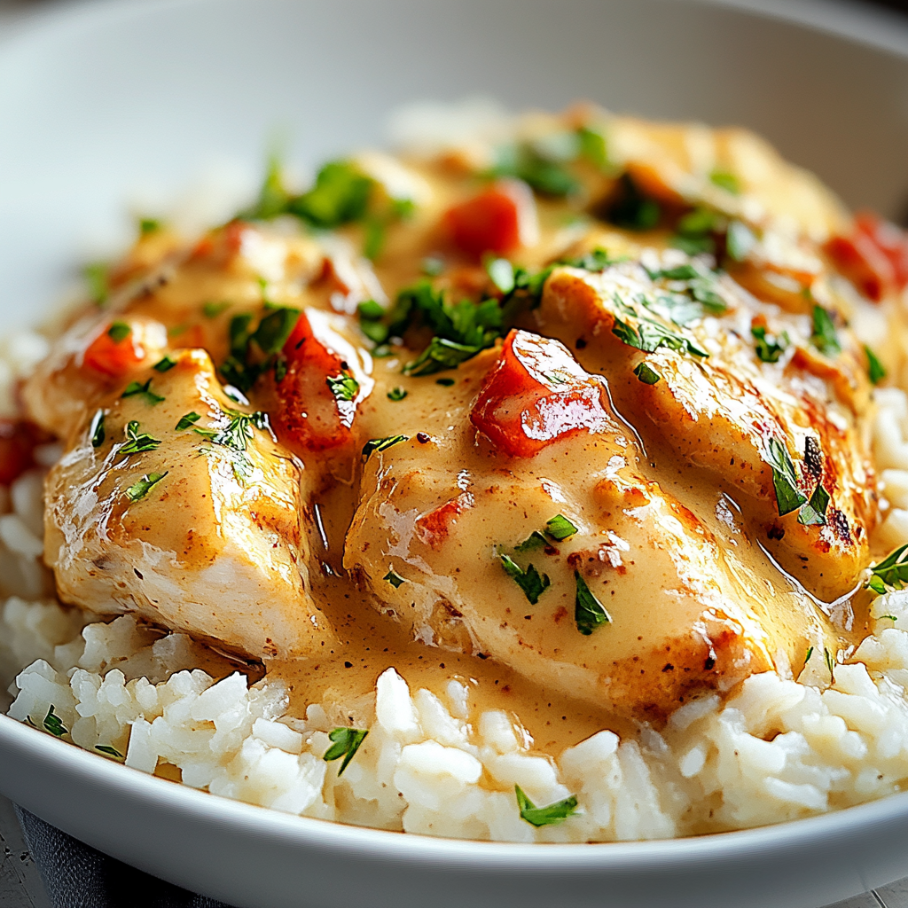 Smothered Chicken and Rice