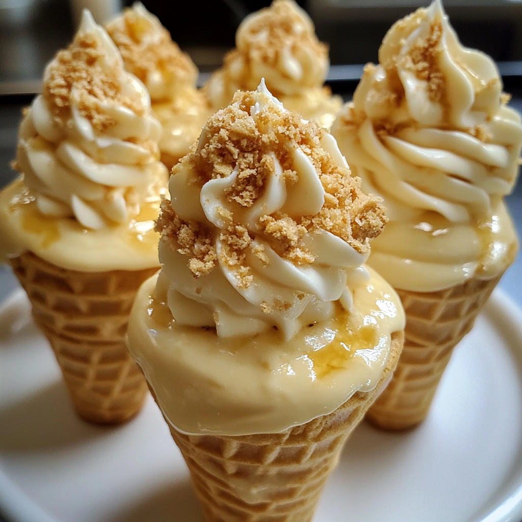 Banana Pudding Cheesecake Cones
