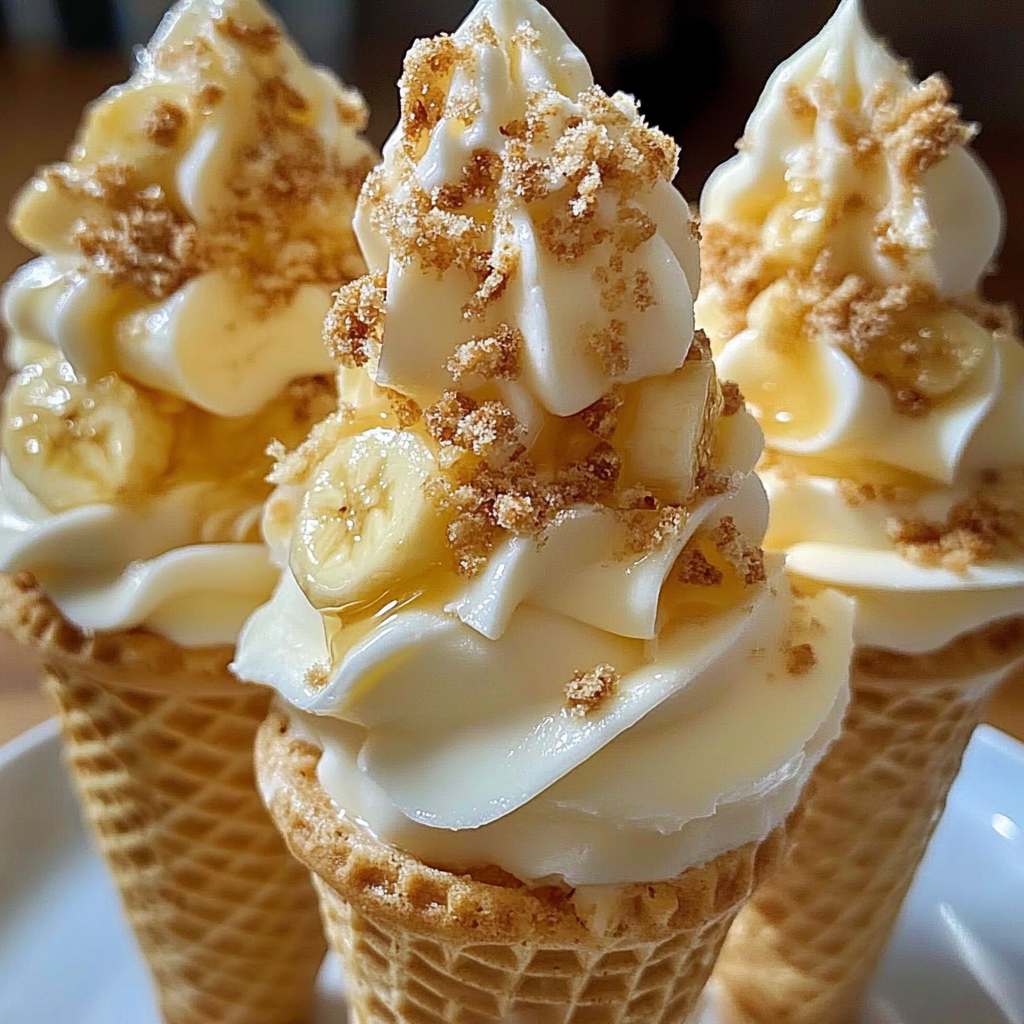Banana Pudding Cheesecake Cones