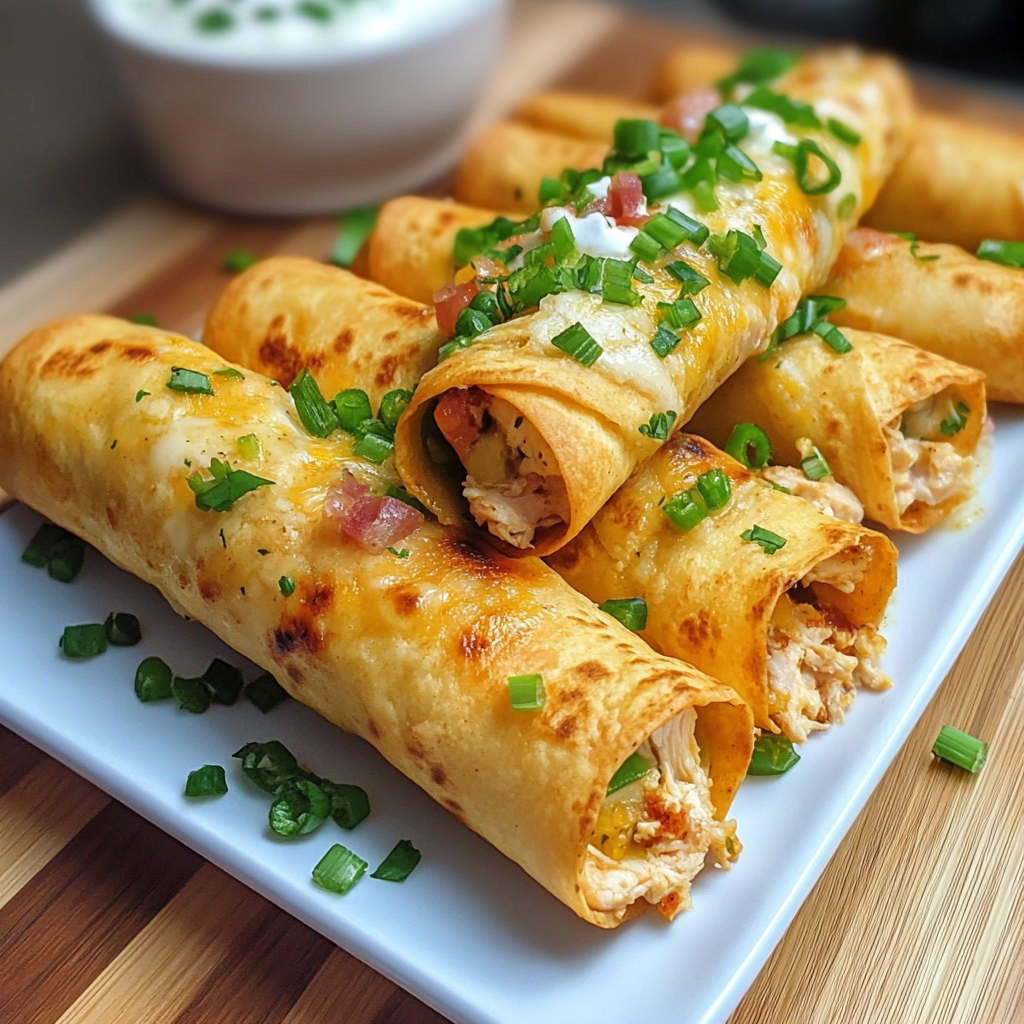 Jalapeño Popper Chicken Taquitos