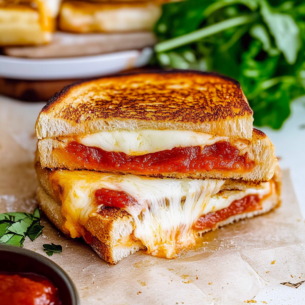 Garlic Parmesan Pizza Grilled Cheese