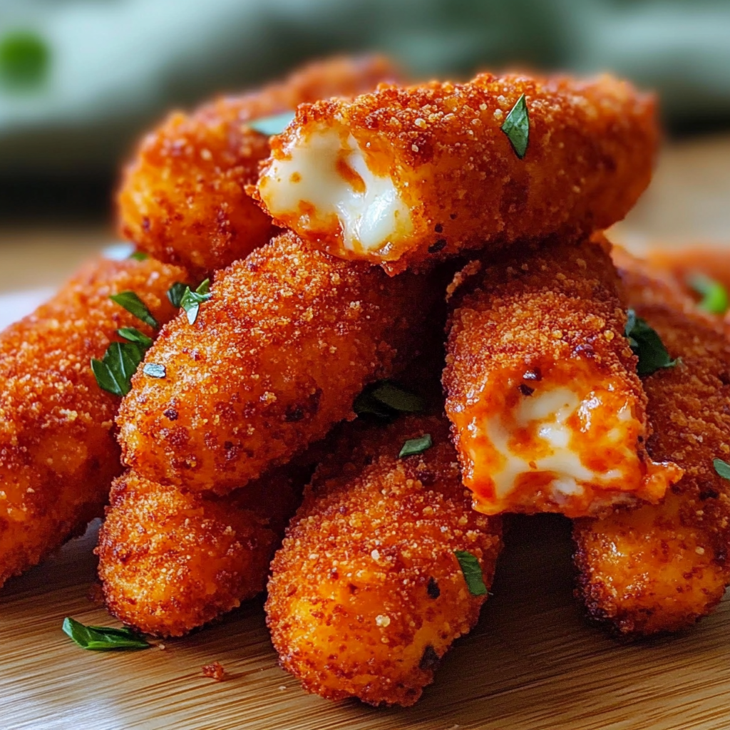 Hot Cheeto Mozzarella Sticks