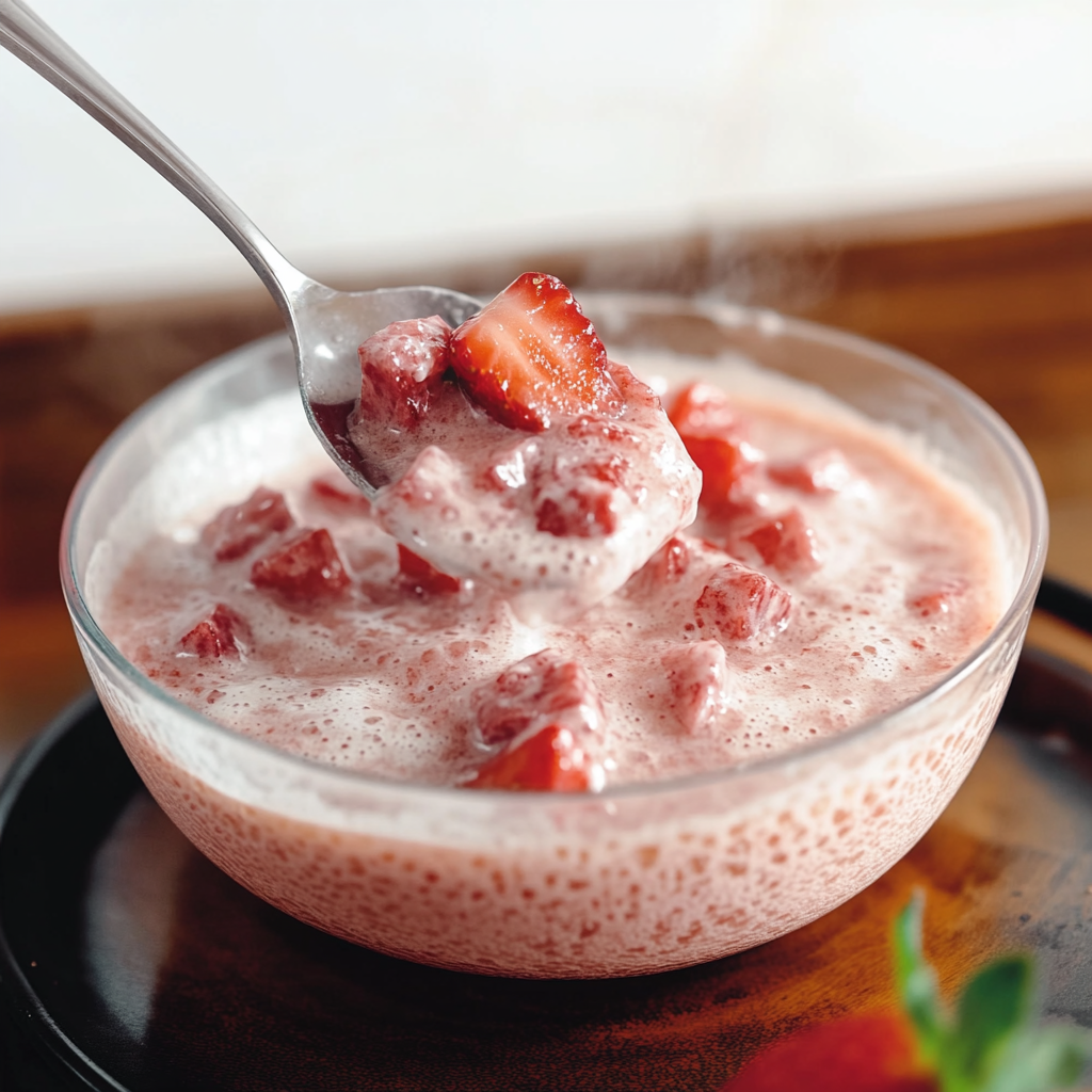 Refreshing Summer Strawberry-Sago Dessert