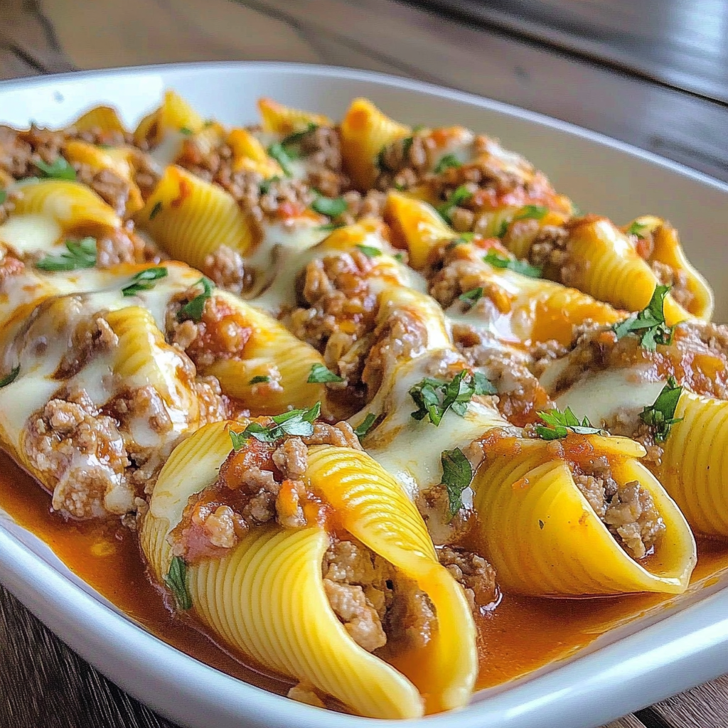 Cheesy Taco Stuffed Pasta Shells