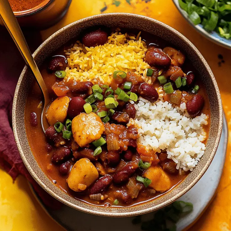 Good Ole’ Cajun Red Beans + Rice