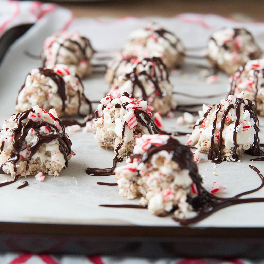 Peppermint Bark Chocolate Clusters