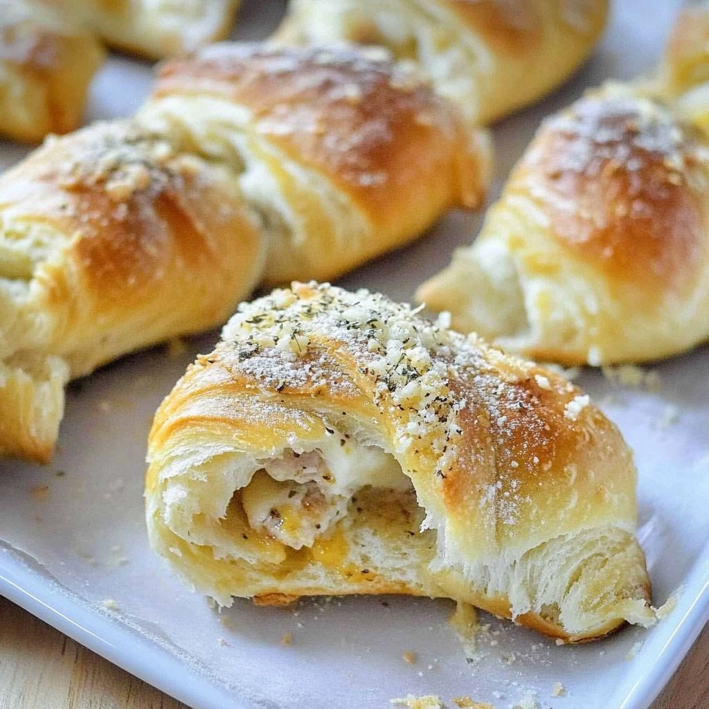 Cheesy Chicken Stuffed Crescent Rolls